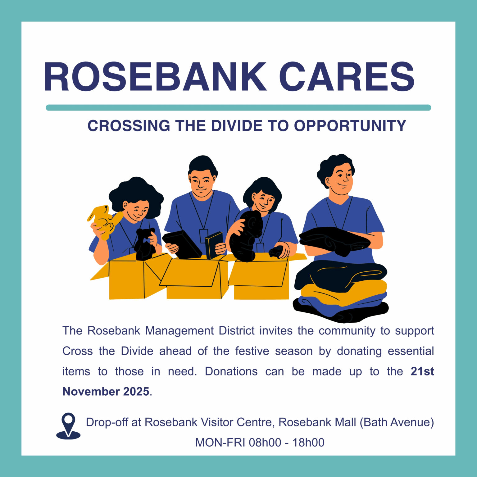 Rosebank cares: Support Cross The Divide - Rosebank